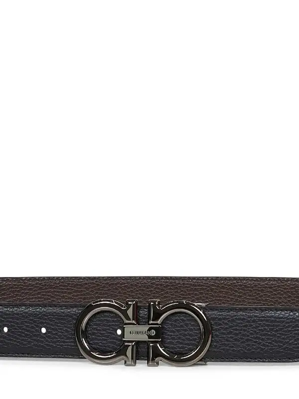 FERRAGAMO Reversible Gancini Leather Belt