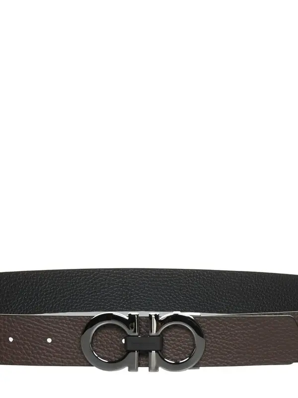 FERRAGAMO Reversible Gancini Leather Belt