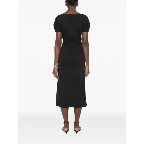 LEMAIRE Heavy Cotton Jersey Belted Midi Dress