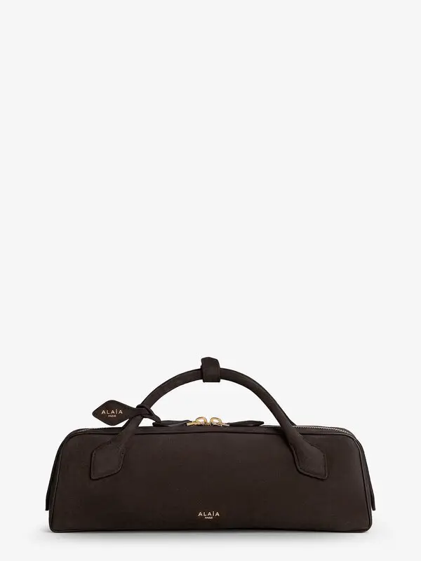 Alaïa Teckel Suede Clutch Handbag