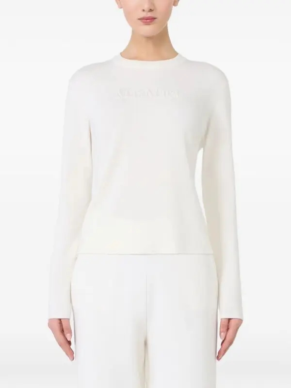 Max Mara Wool Crewneck Sweater - White