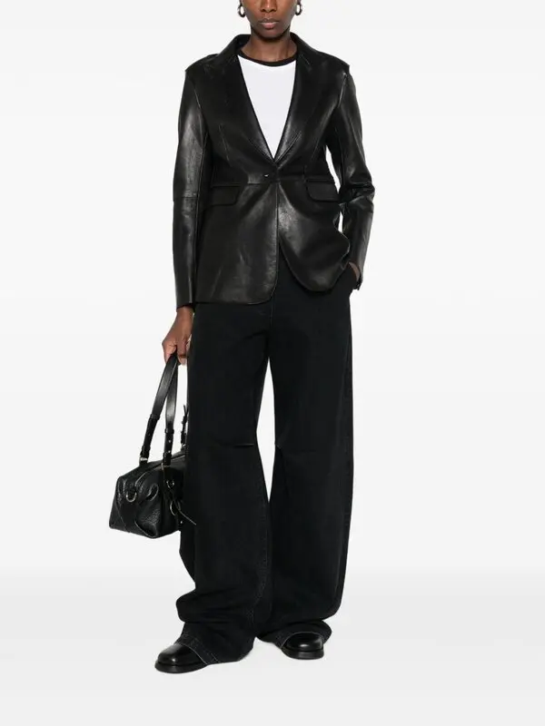 PAROSH Leather Trousers