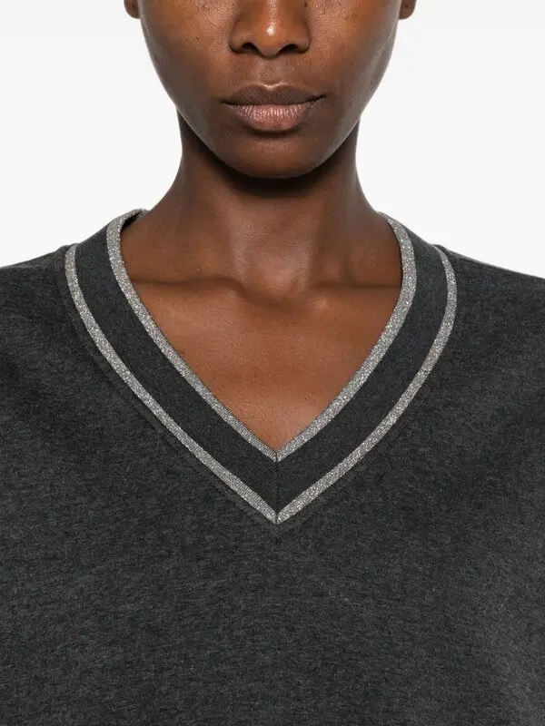 Brunello Cucinelli Cotton V-necked Sweater