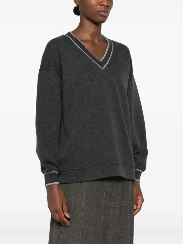 Brunello Cucinelli Cotton V-necked Sweater
