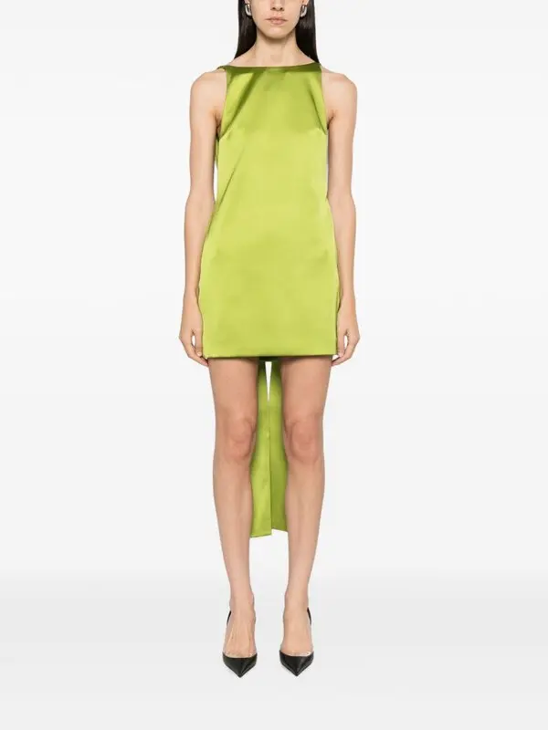 SELF-PORTRAIT Satin Bow Short Dress