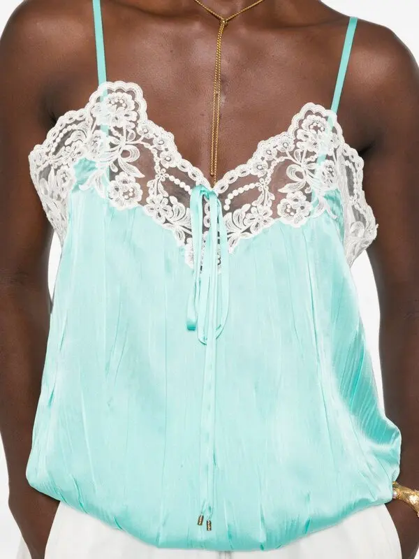 Chloé Silk Lace-trim Camisole