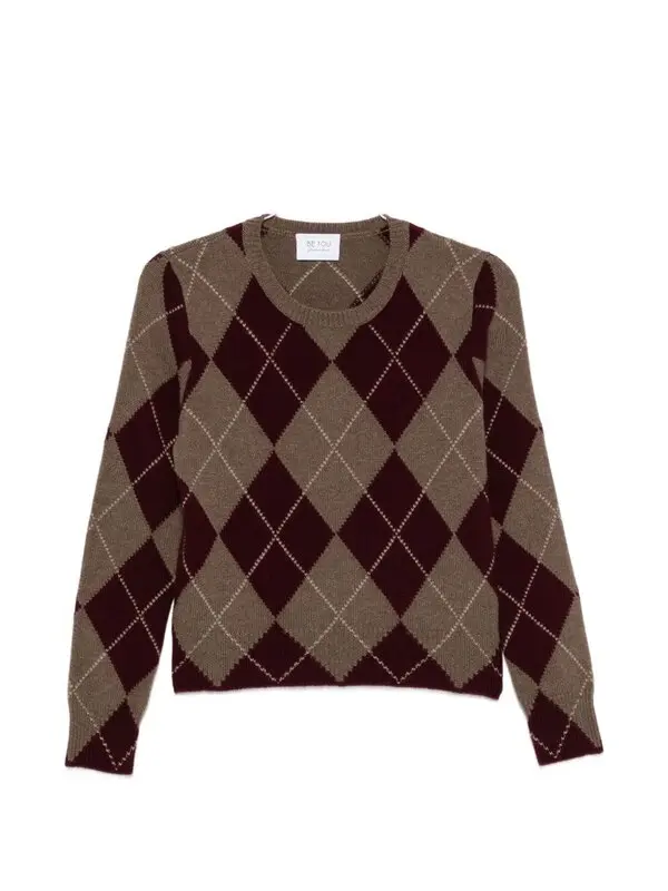 BEYOU Cashmere Crewneck Sweater - Red