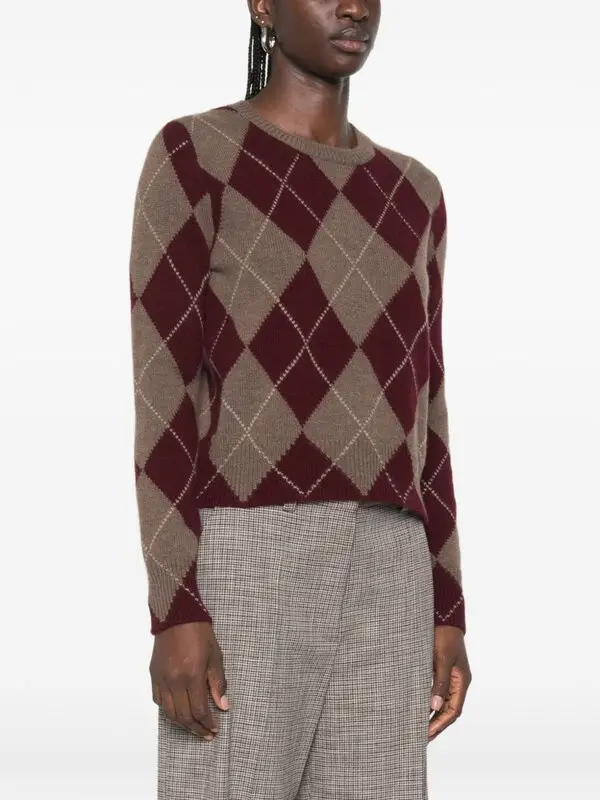BEYOU Cashmere Crewneck Sweater - Red