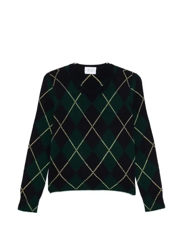 BEYOU Cashmere Crewneck Sweater - Blue