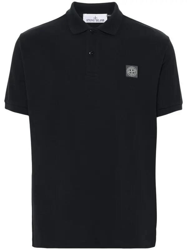 Stone Island Logo Cotton Polo Shirt