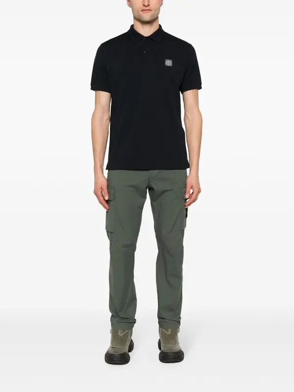 Stone Island Logo Cotton Polo Shirt