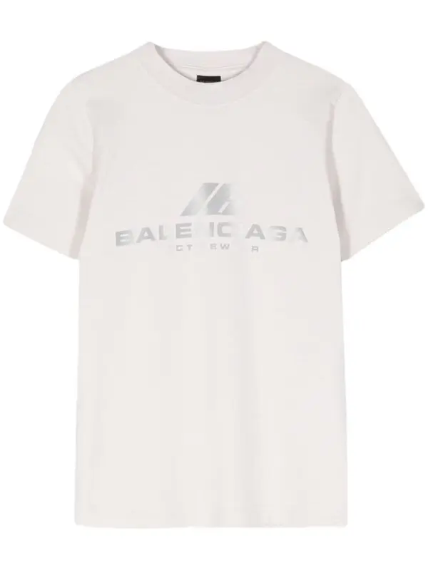 Balenciaga Logo Cotton T-shirt - Multicolor