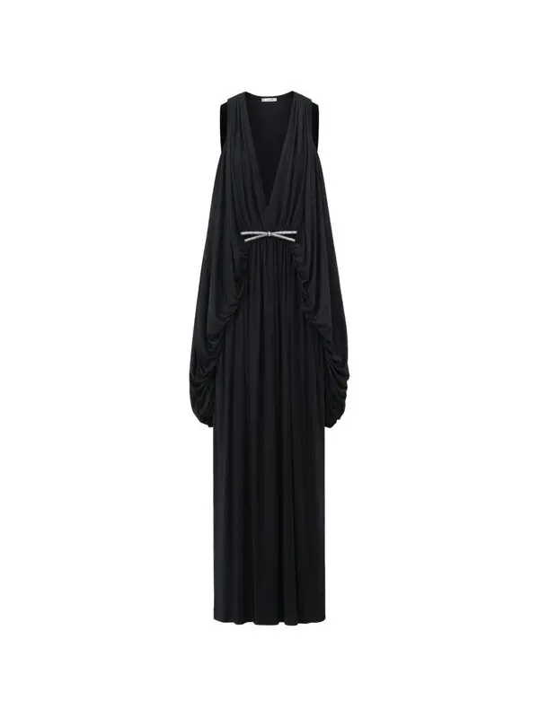 Loewe Silk Draped Long Dress
