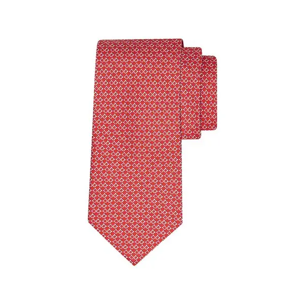 FERRAGAMO Gancini Geometric Silk Tie