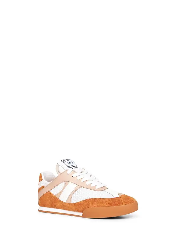 Chloé Multicolored Mixed-material Lace-up Sneakers