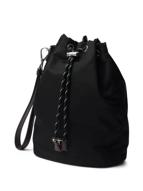 Prada Speedrock Re-nylon And Leather Pouch