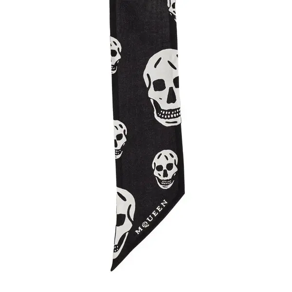Alexander McQueen Silk Skull Print Scarf