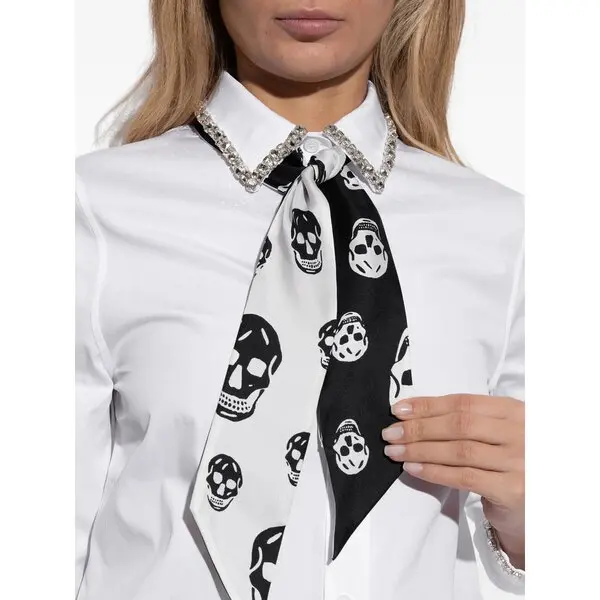 Alexander McQueen Silk Skull Print Scarf
