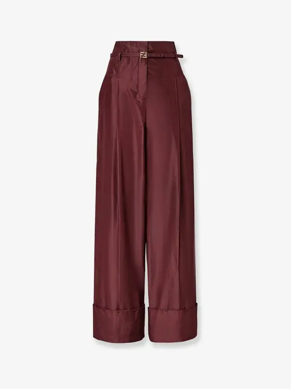 Fendi Silk Taffeta Trousers