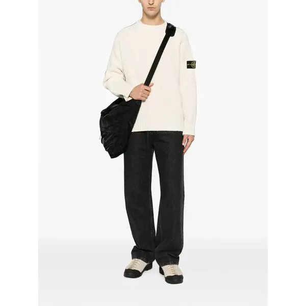 Stone Island Cotton Blend Crew Neck Pullover