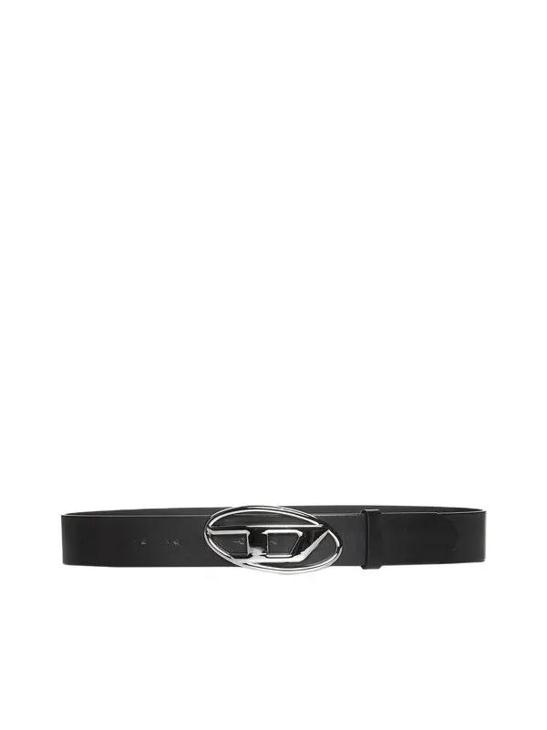 DIESEL® D-logo Buckle Leather Belt