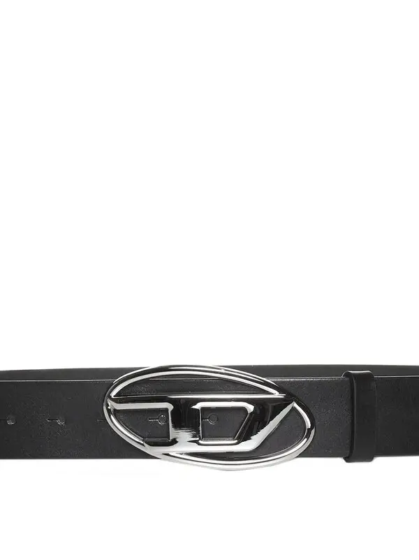 DIESEL® D-logo Buckle Leather Belt