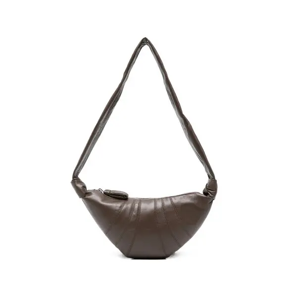 LEMAIRE Leather Paneled Shoulder Bag - Brown
