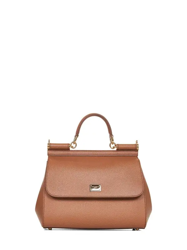 Dolce & Gabbana Large Sicily Handbag In Dauphine Leather