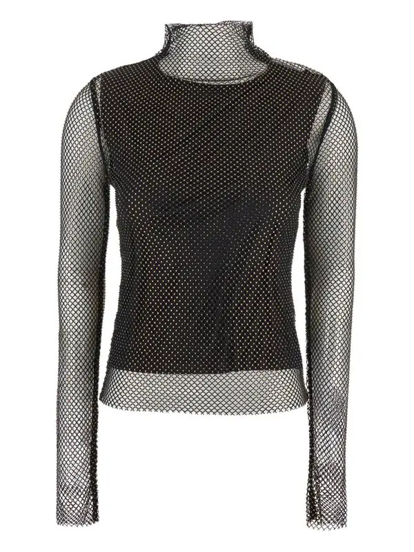 Sportmax High-neck Fishnet Top