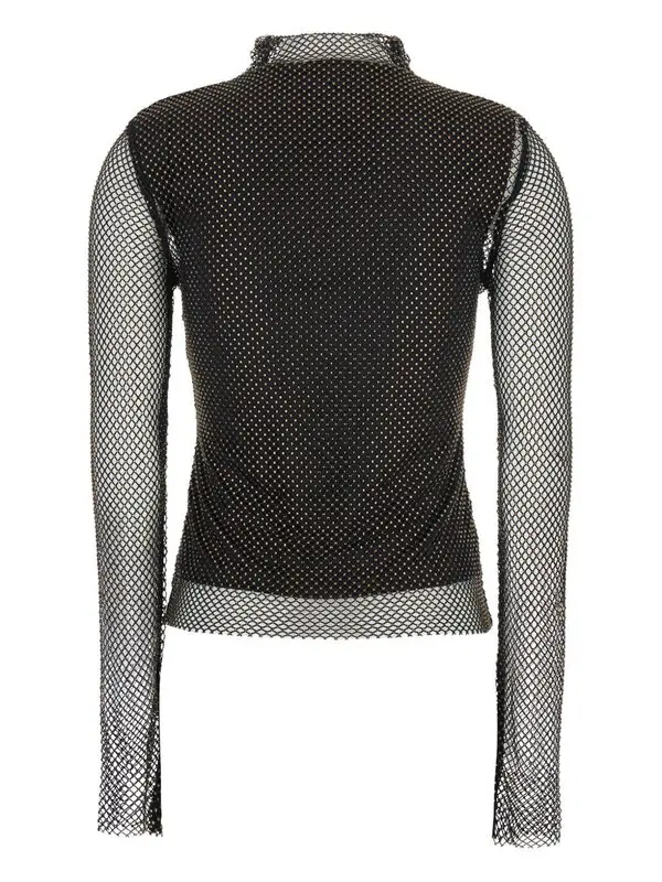 Sportmax High-neck Fishnet Top