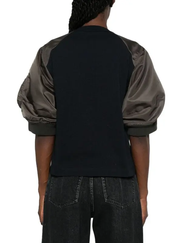Sacai Cotton And Nylon T-shirt