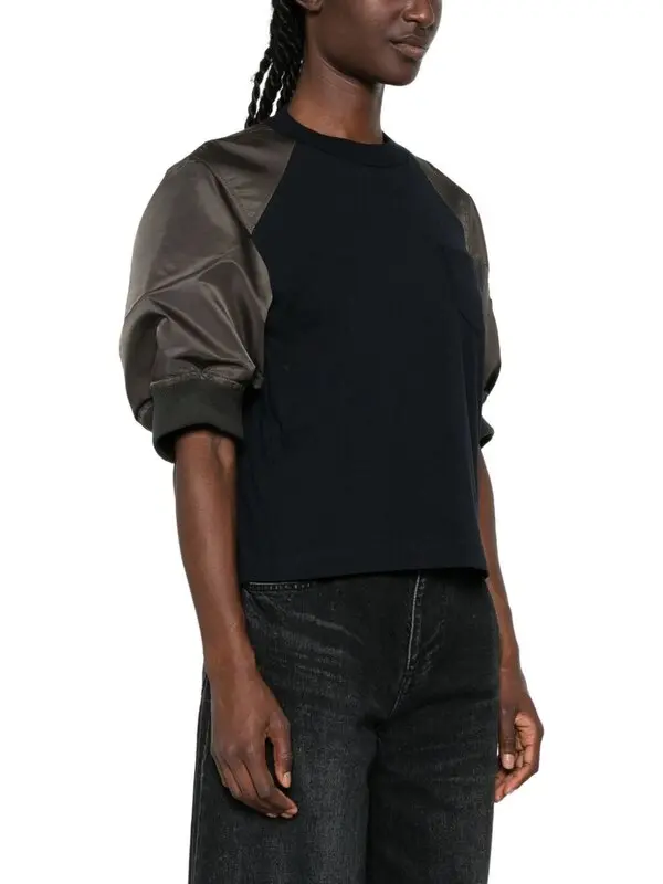 Sacai Cotton And Nylon T-shirt