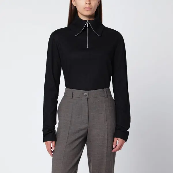 ENTIRE STUDIOS Wool Zip-collar Top