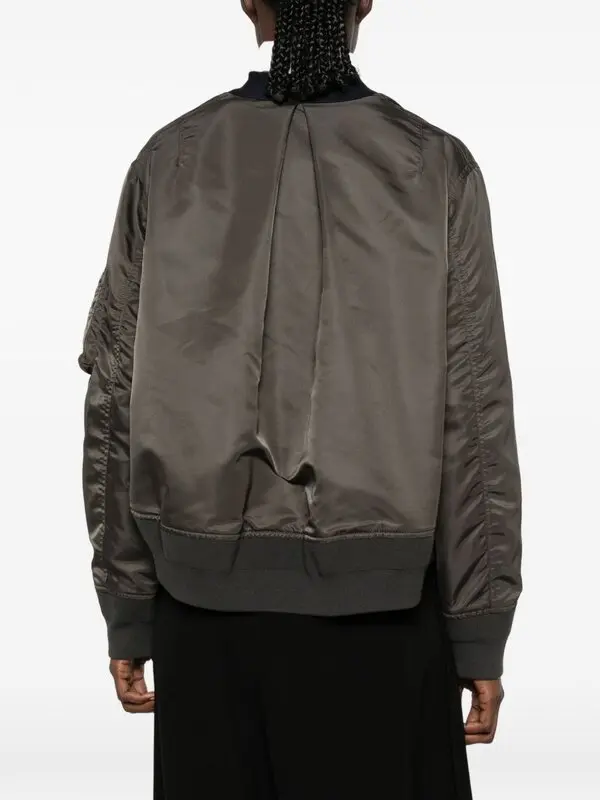Sacai Cotton And Nylon Cardigan