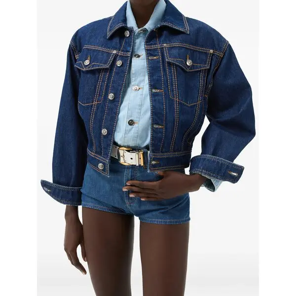 Versace Cotton Denim Blouson Jacket