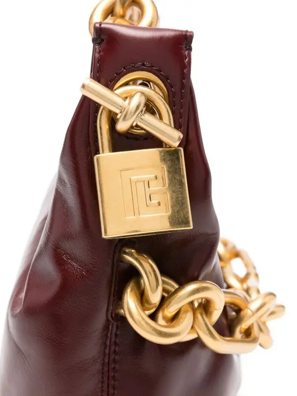 Balmain Sync Medium Leather Shoulder Bag