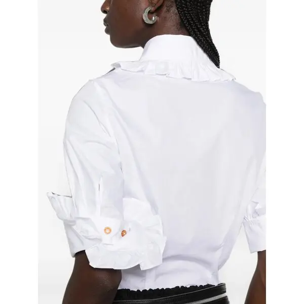 VIVIENNE WESTWOOD Cotton Short-sleeve Shirt With Ruffled Collar