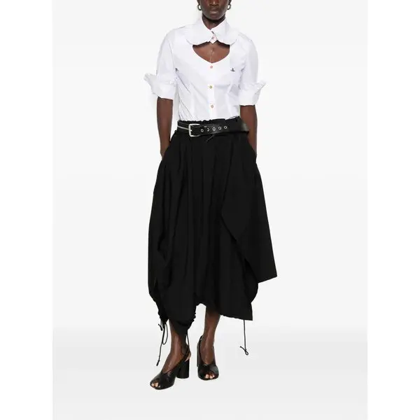 VIVIENNE WESTWOOD Cotton Short-sleeve Shirt With Ruffled Collar