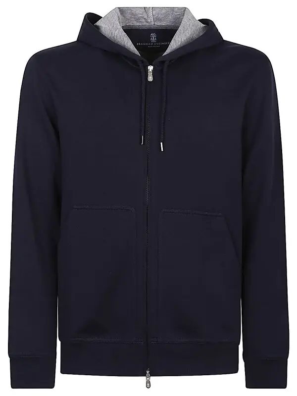 Brunello Cucinelli Cotton Blend Hooded Jacket - Multicolor