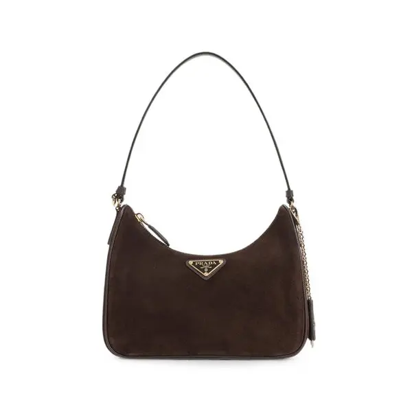 Prada Suede Texture Shoulder Bag