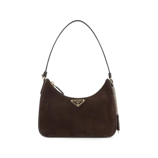 Prada Suede Texture Shoulder Bag