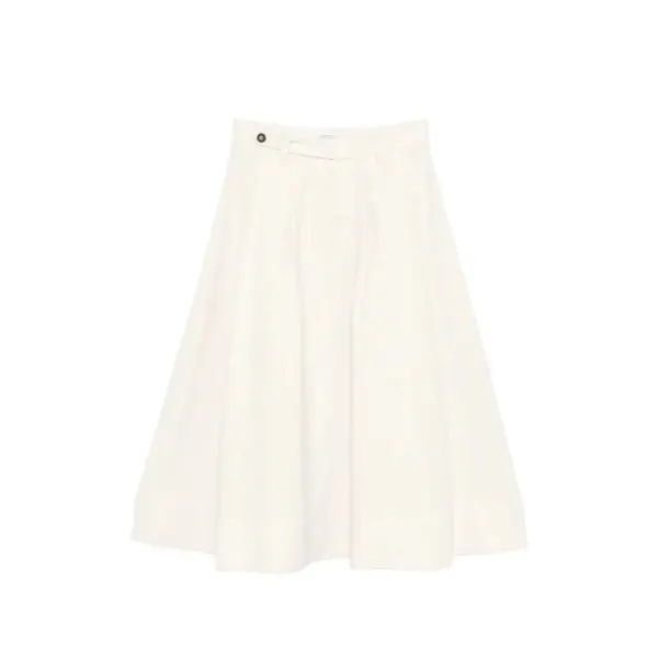 Brunello Cucinelli Linen-blend A-line Skirt