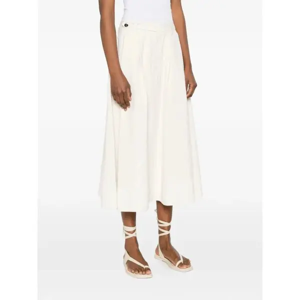 Brunello Cucinelli Linen-blend A-line Skirt