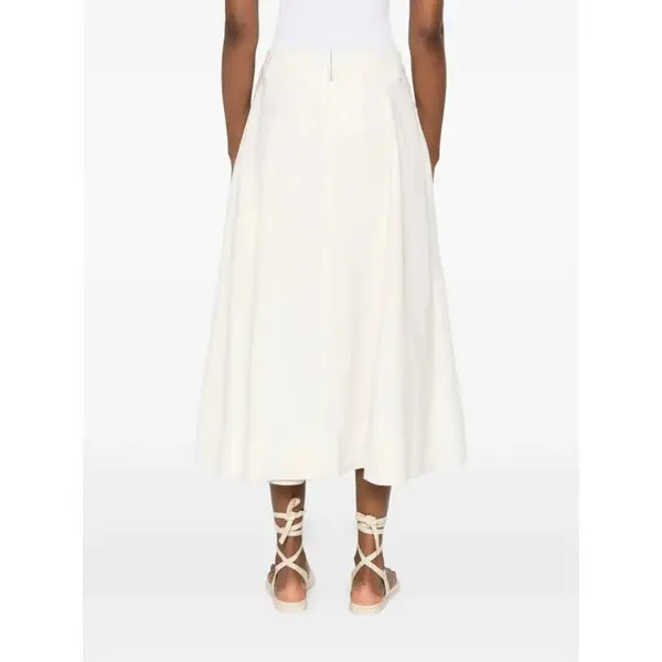 Brunello Cucinelli Linen-blend A-line Skirt
