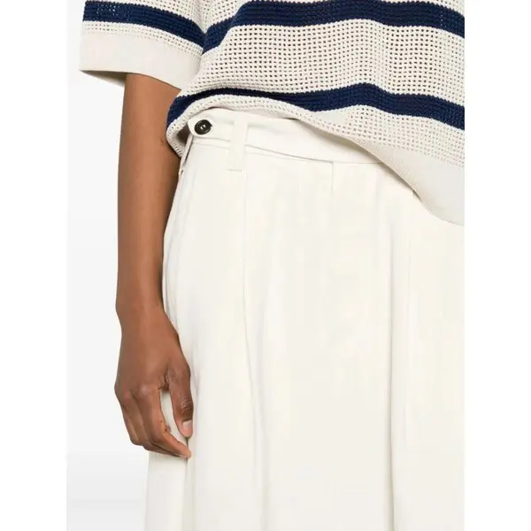 Brunello Cucinelli Linen-blend A-line Skirt