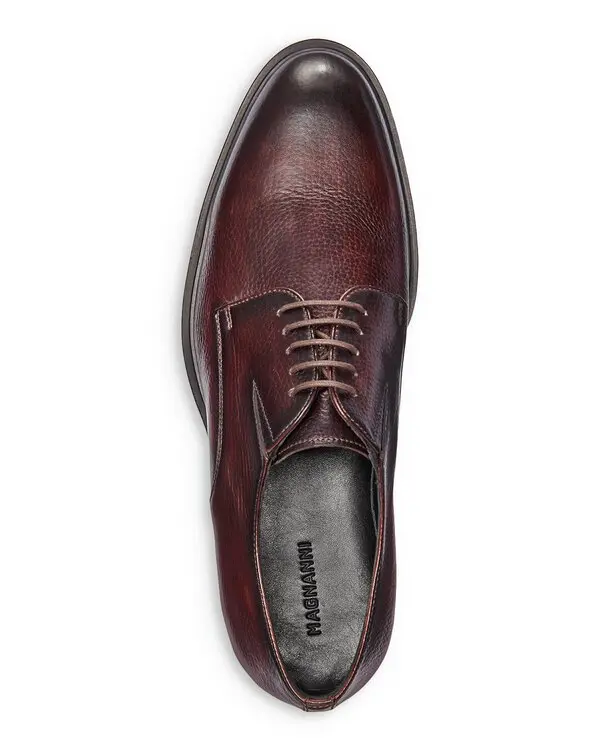 Magnanni Joseph Textured Leather Lace Up Oxfords