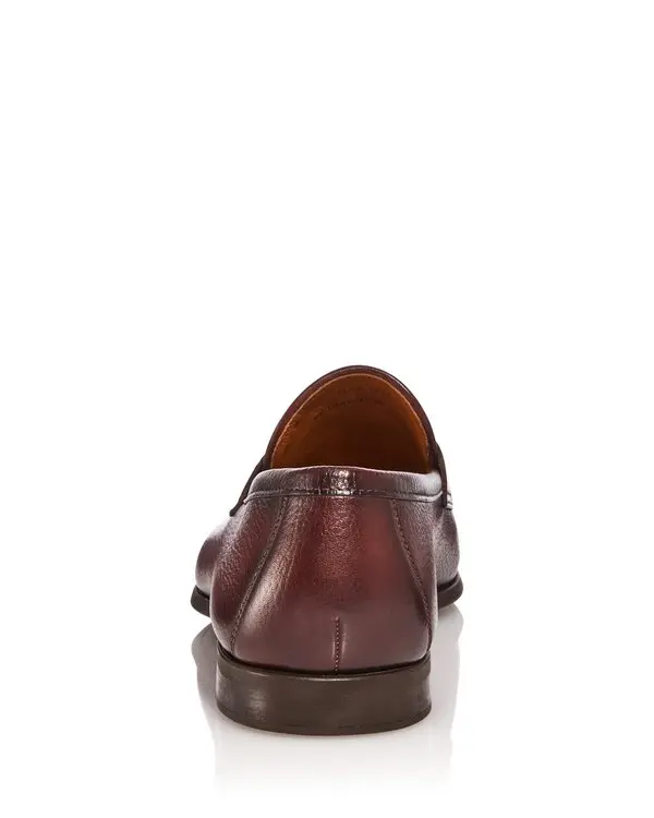 Magnanni Hafiz Textured Leather Loafers