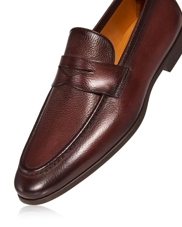 Magnanni Hafiz Textured Leather Loafers