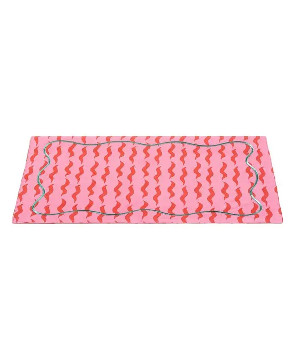 ZSA ZSA ZSU Nilufer Digital Printed Embroidered 100% Cotton Placemat, 14 X 20