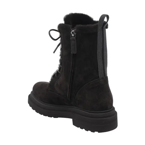 Brunello Cucinelli Suede Monile Booties
